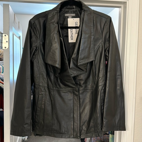 Jessica London | Jackets & Coats | New Jessica London Leather Jacket ...